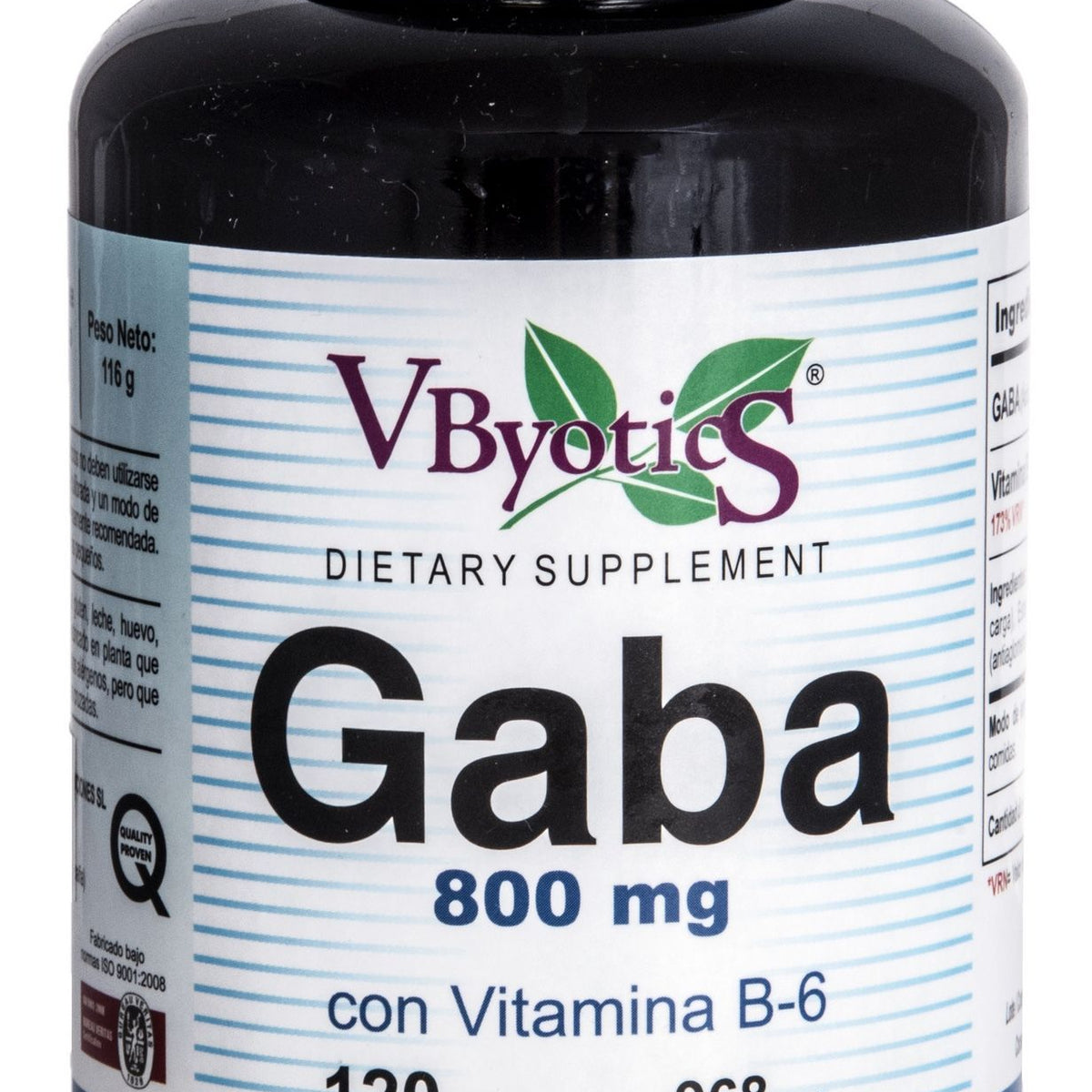 GABA 800 mg · VByotics · 120 cápsulas – Herbolario Salud Natural